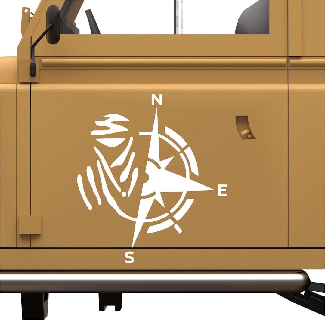 2 Pcs Adventure Sports Compass Car Van Decals | Door Window Bumper ...