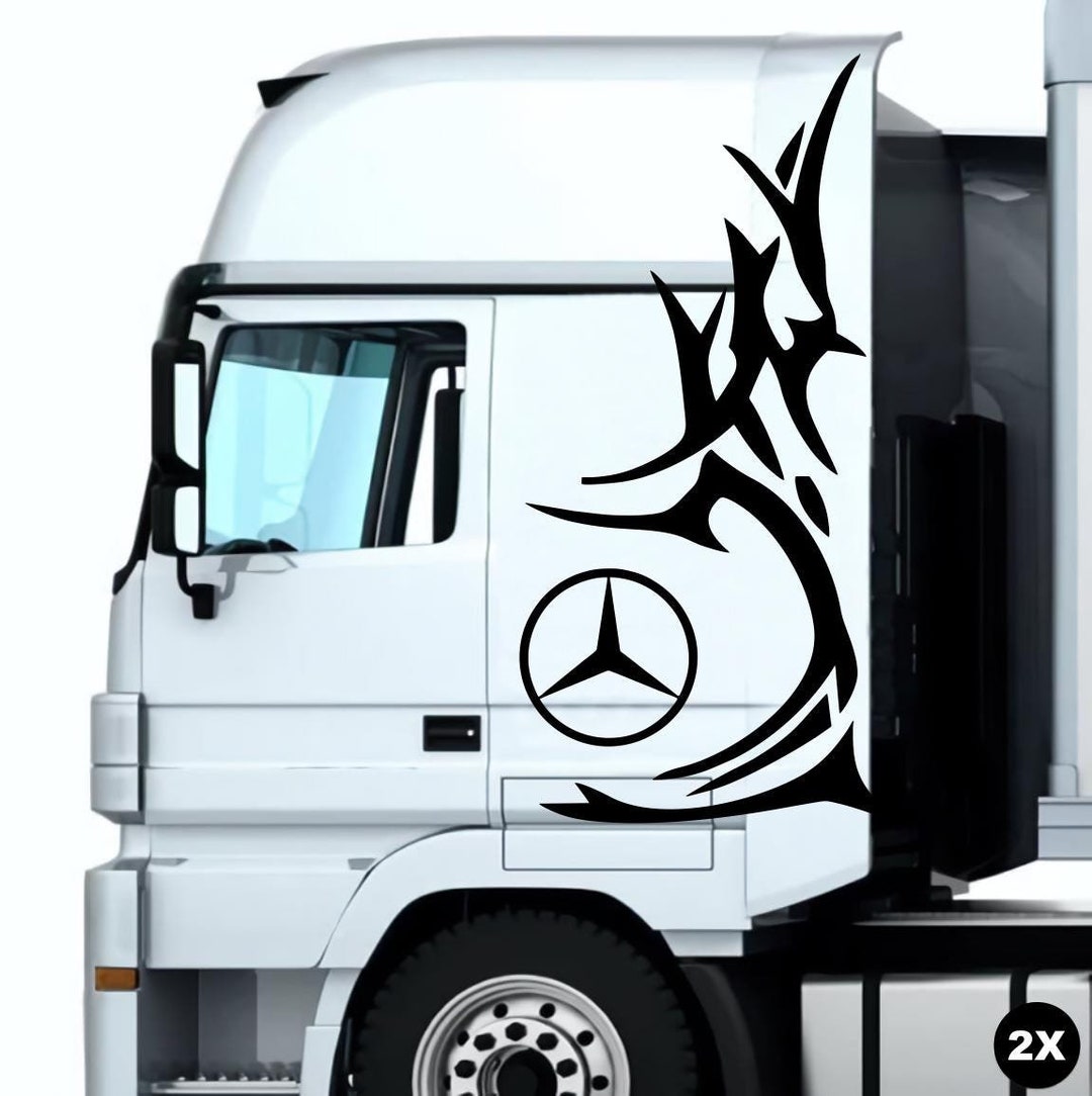 Set 2 Pcs Mercedes Corner Sides Decal Sticker | Premium Kit Mercedes ...