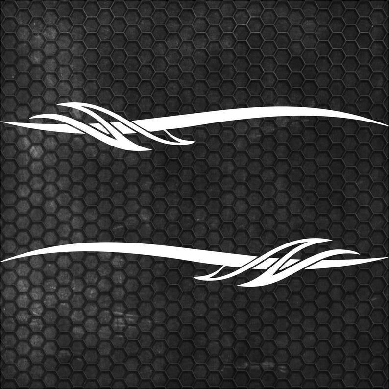 Set 2 Pcs Vehicle Stripes Decal Graphics Car RV Campervan Trailer Truck ...