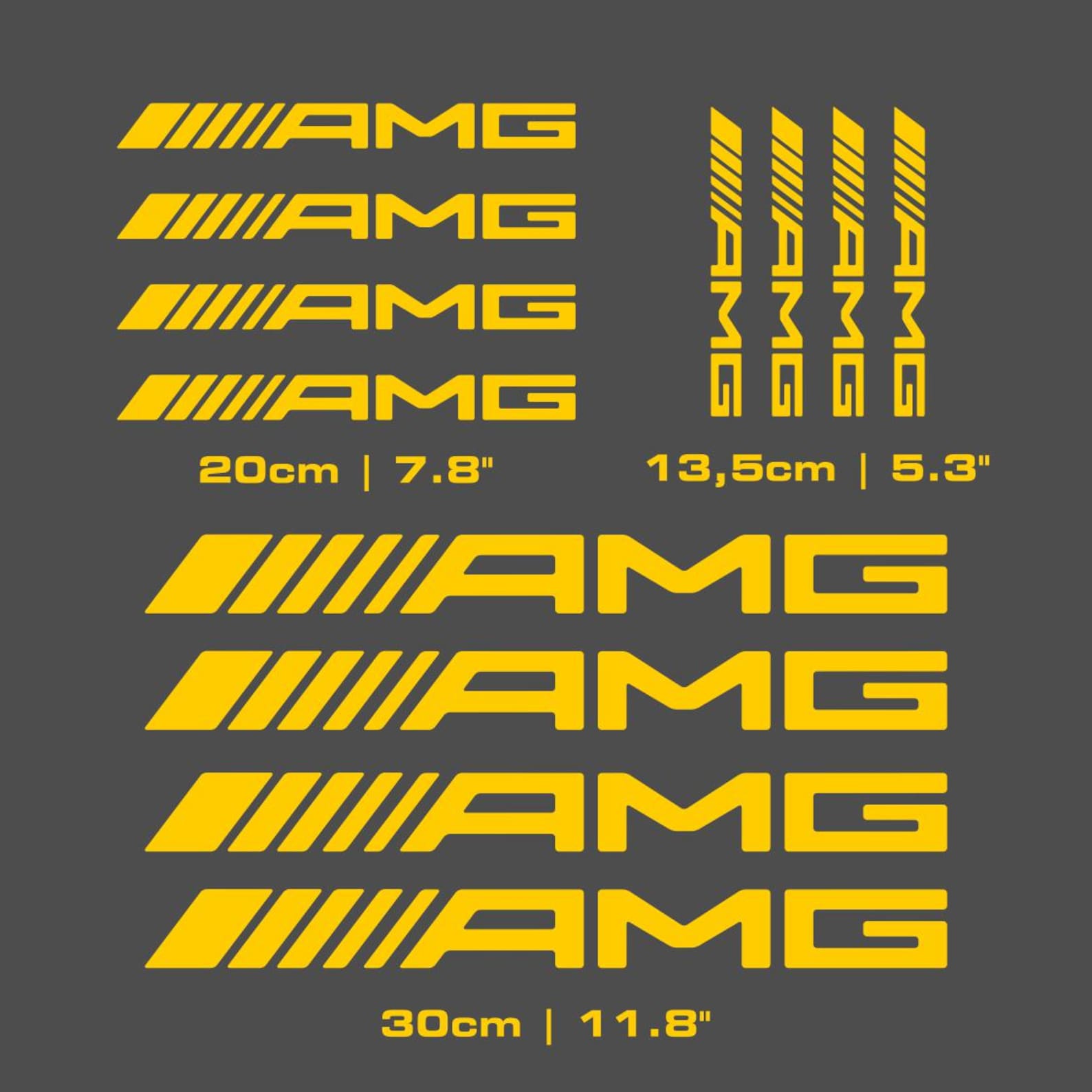 Set 12 Pcs AMG Sticker Decals Mercedes Benz AMG Decal Racing Sport ...