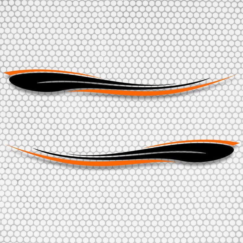 Set 2 Pcs Vehicle Stripes Auto Graphics Car RV Trailer Truck Boat ...