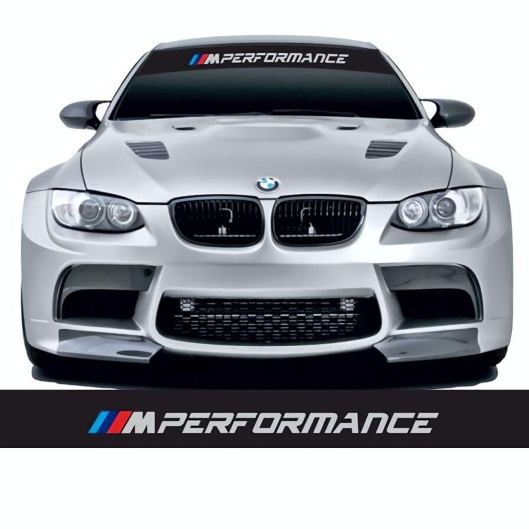 2 Models BMW Performance Windshield Sunstrip With Logo Sticker Banner ...