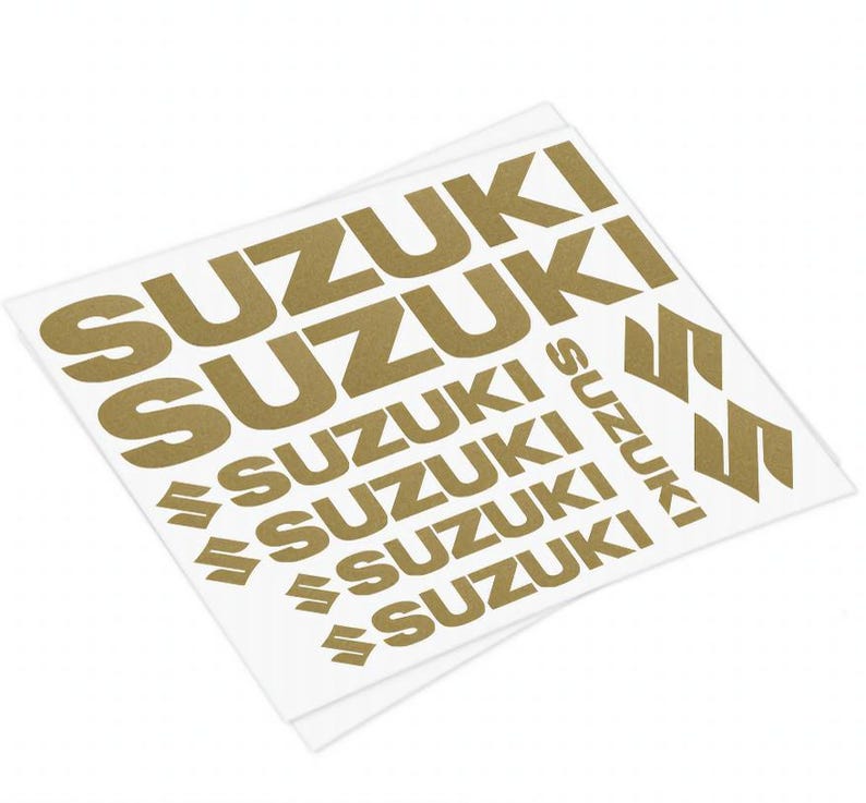 Set 9 Pcs Logos Suzu Moto Racing Decal Stickers Motorcycle Sponsor ...