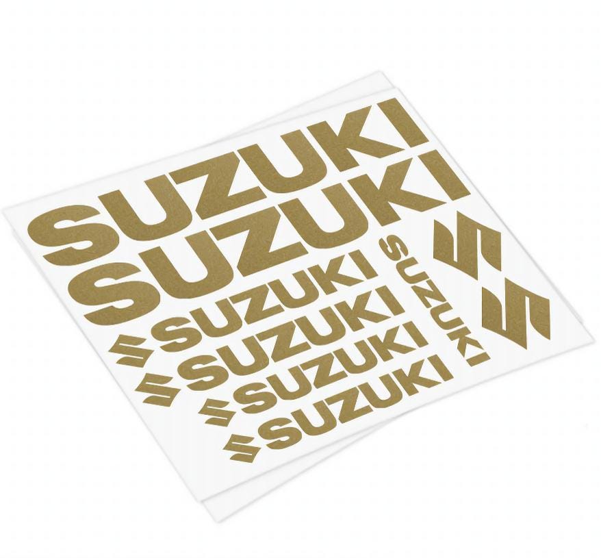 Set 9 Pcs Logos Suzu Moto Racing Decal Stickers Motorcycle Sponsor ...