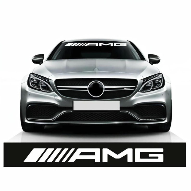 Windshield AMG Sunstrip Graphic Emblem Sticker Banner Decal Rally ...