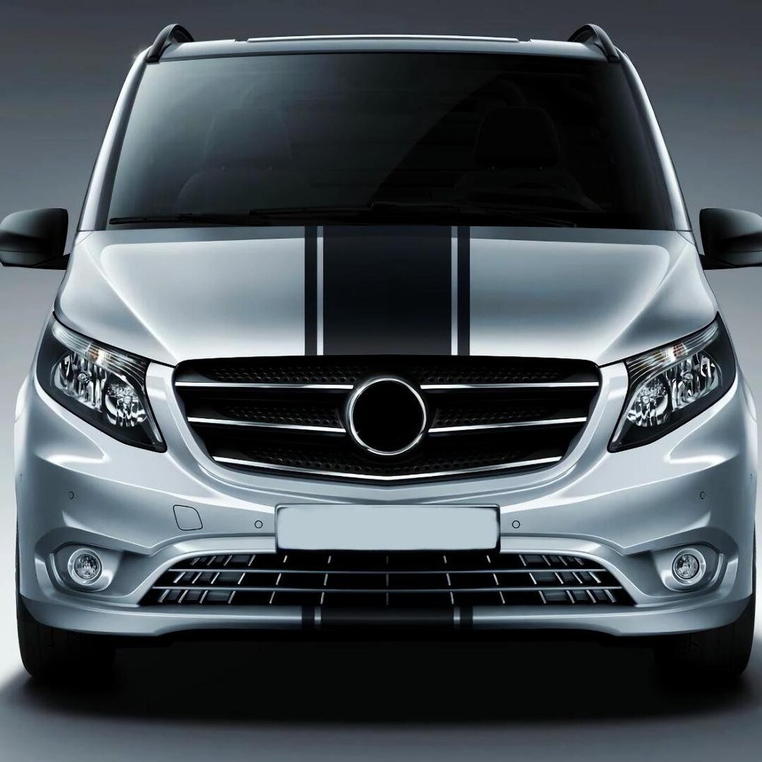 Set Car Van Hood Racing Stripe Sticker, Bonnet Bumper Vinyl Decal for ...