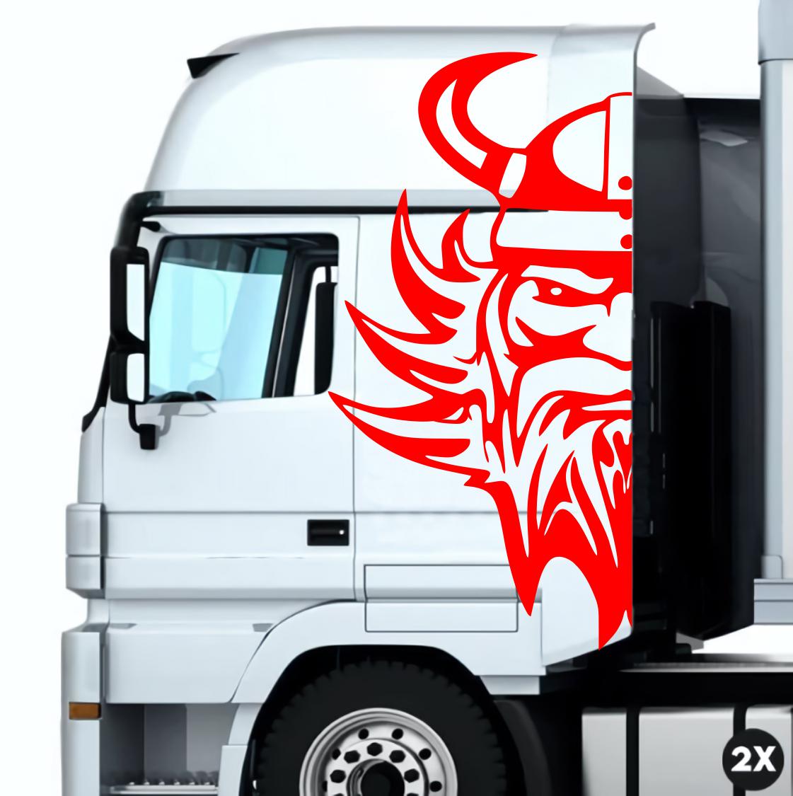 Set 2 Pcs Viking Warrior Emblem Decal Graphic Sticker | Viking Volvo ...