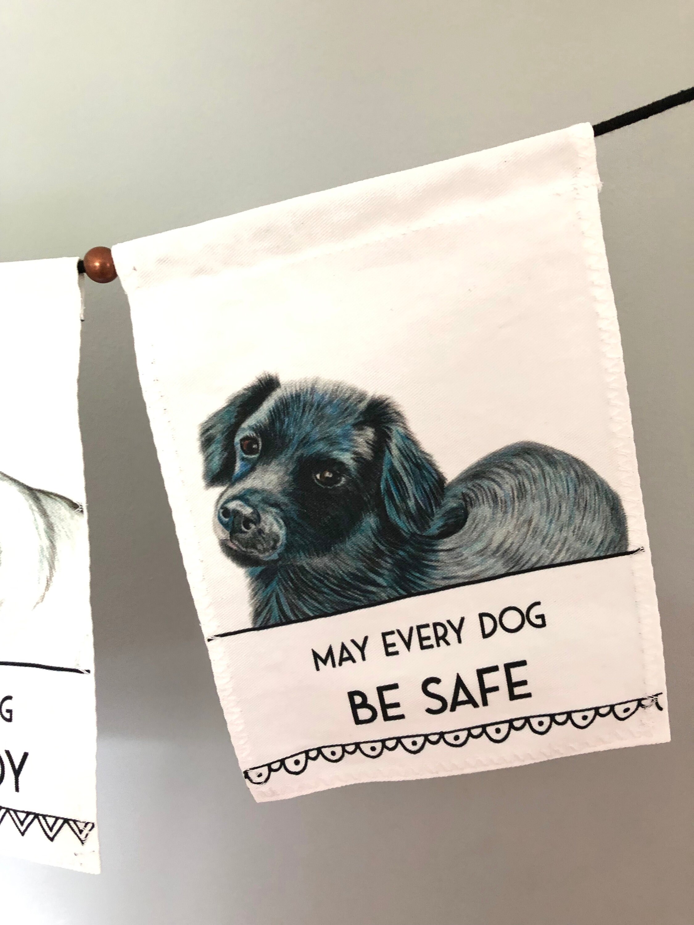Dog Prayer Flags Handmade String of 5 Full Color Prayer Flags | Etsy