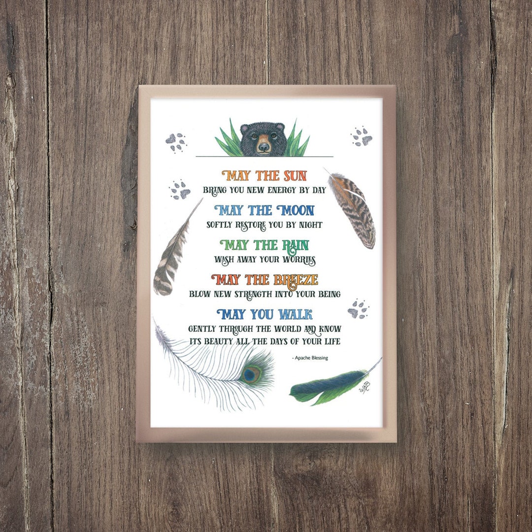 Apache Blessing 8"x10" Print With Colored Pencil Illustrations of a ...