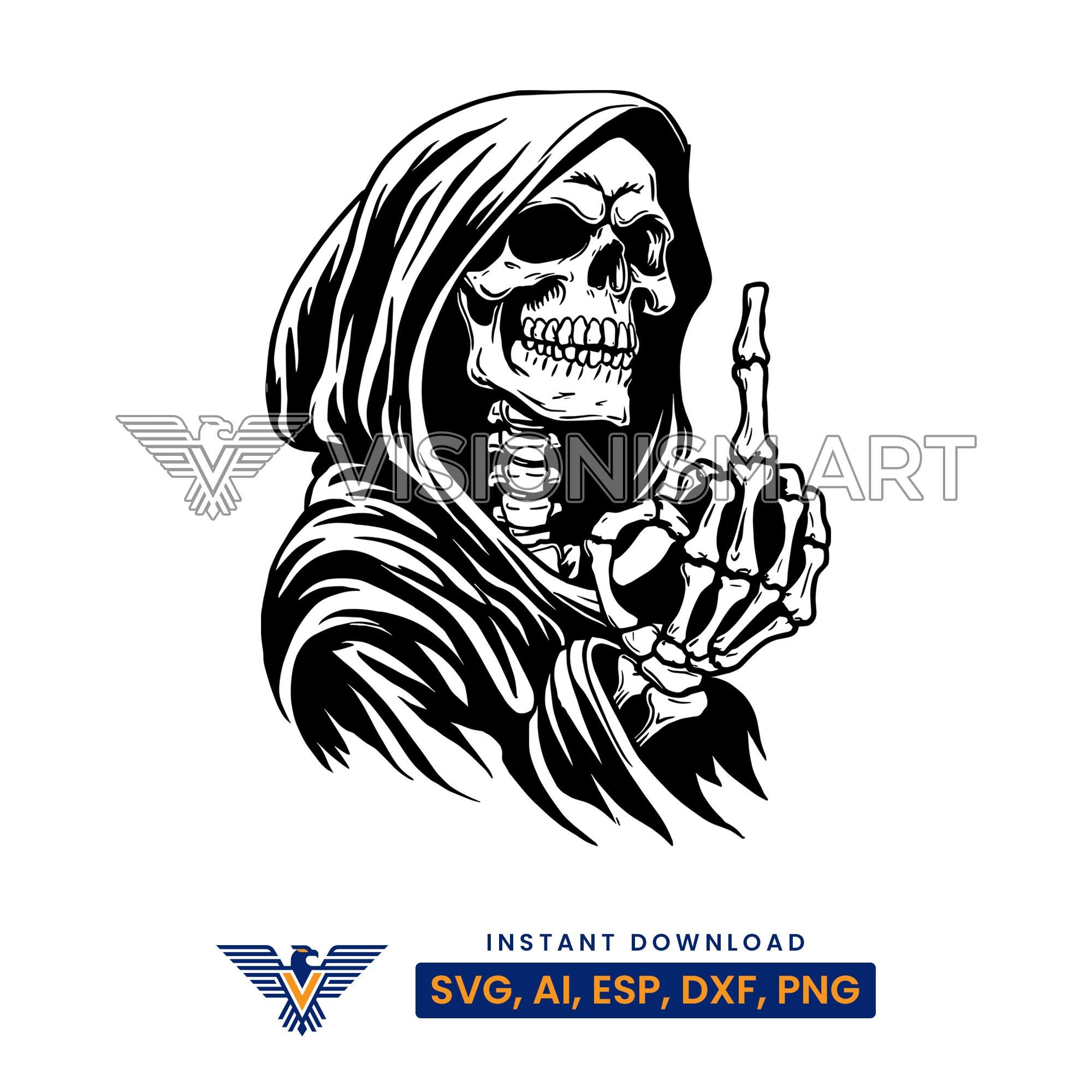Grim Reaper Finger SVG, Middle Finger, Grim Reaper SVG, SVG Cut Table ...