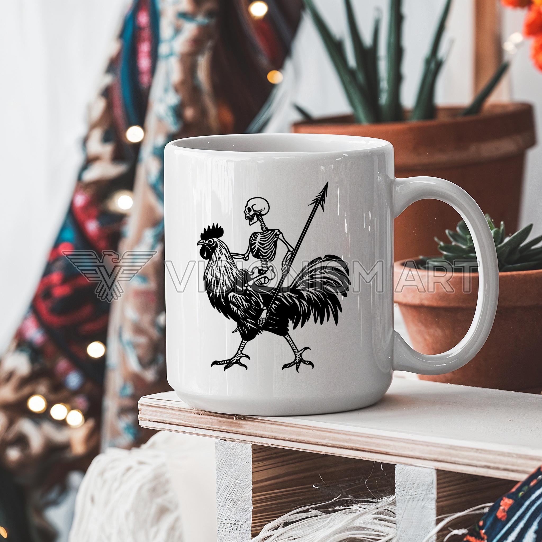 Skeleton Riding Rooster Svg, Funny Chicken Svg, Funny Rooster Svg, Farm ...