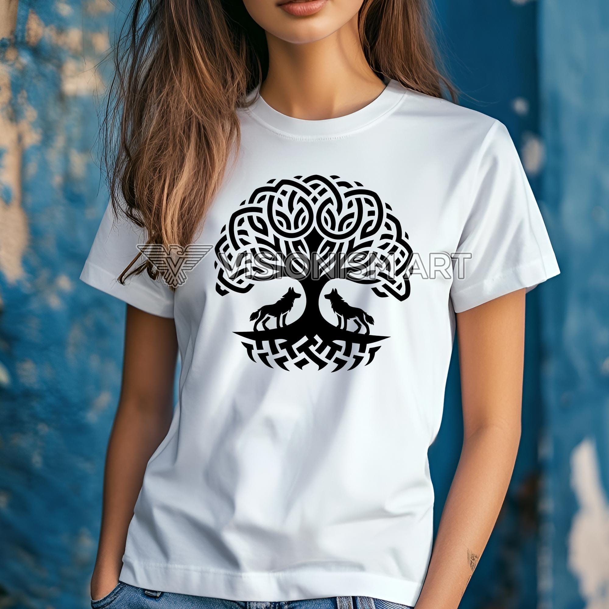 Celtic Tree of Life With Wolf Svg, Tree of Life Svg, Wolf SVG, SVG Cut ...