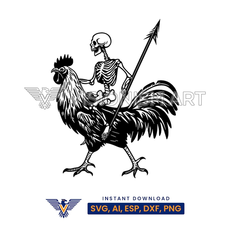 Skeleton Riding Rooster Svg, Funny Chicken Svg, Funny Rooster Svg, Farm ...