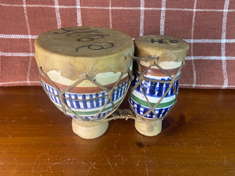 Vintage Handmade Native Bongo Drums - Unique and Authentic - Etsy
