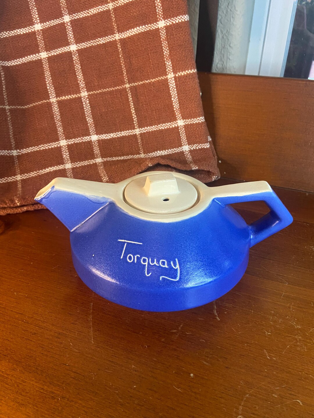 Vintage Torquay Devon Pottery Teapot Striking Blue Glaze With torquay ...