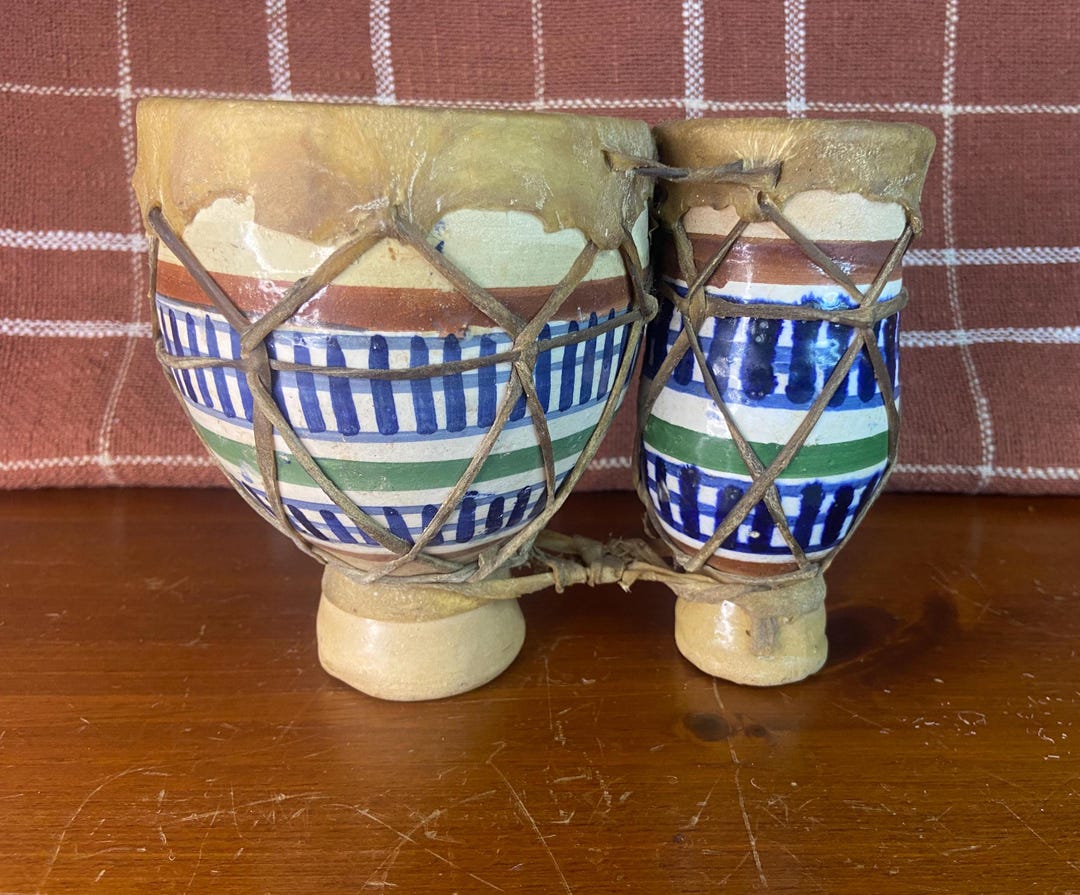 Vintage Handmade Native Bongo Drums - Unique and Authentic - Etsy
