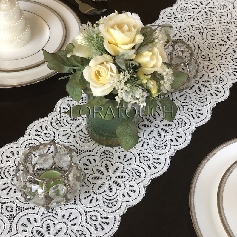 Thick Ivory Lace Table Runner Wedding Table Runner 9 - Etsy
