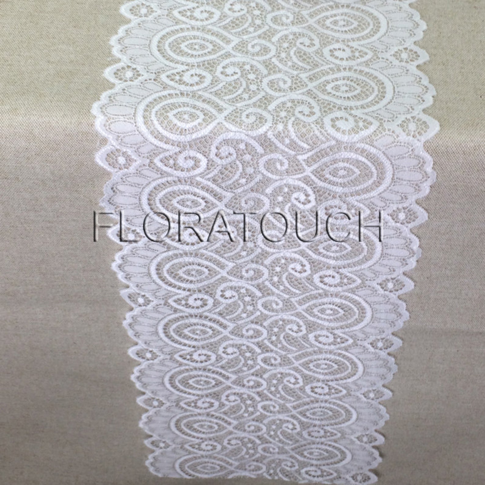 Off White Lace Table Runner Wedding Table Runner 7 Wide - Etsy