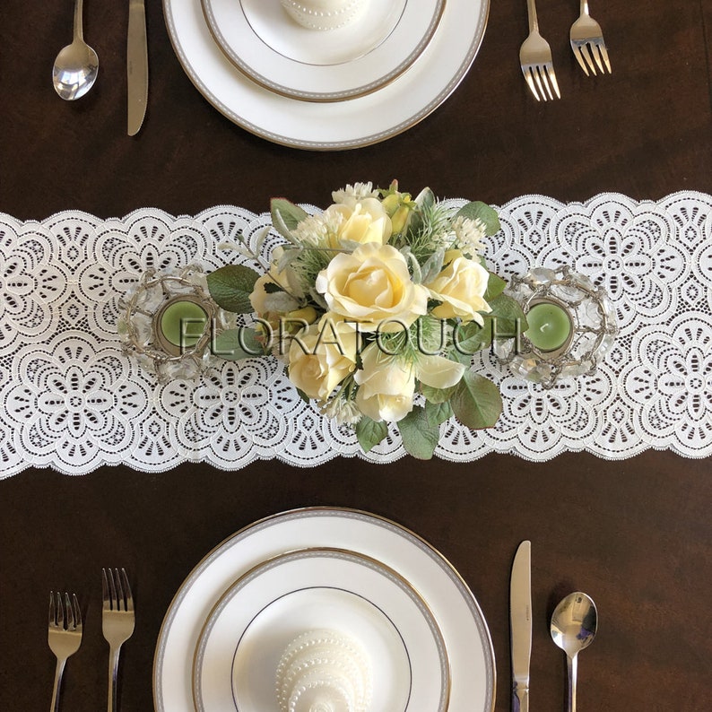 Thick Ivory Lace Table Runner Wedding Table Runner 9 - Etsy