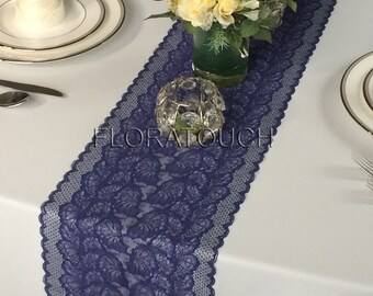 Navy Blue Lace Table Runner Wedding Table Runner LBN05 - Etsy