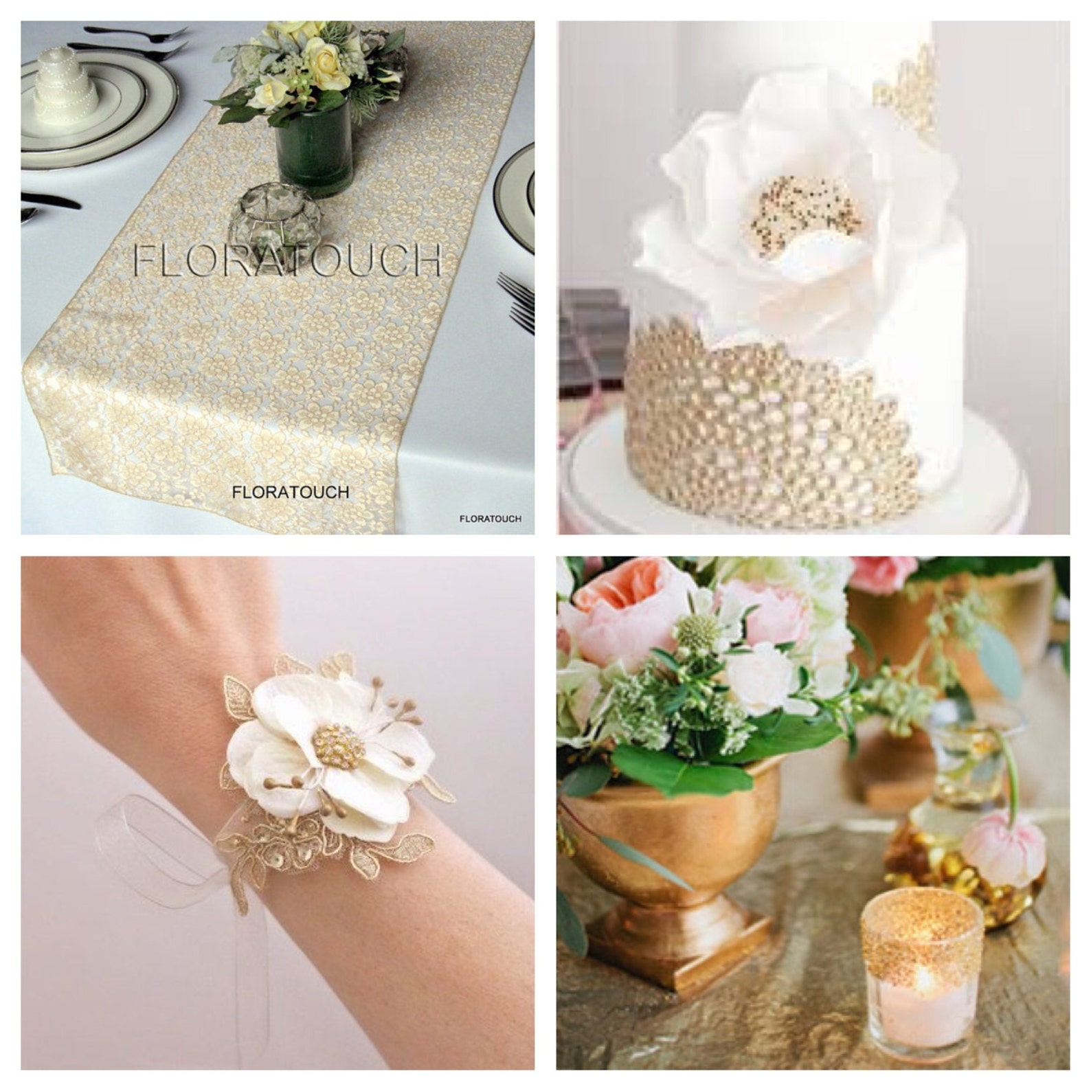 Gold Lace Wedding Table Runner - Etsy