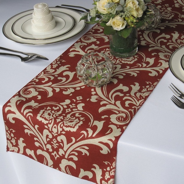 Burgundy Table Runner - Etsy