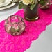 Bright Hot Pink Floral Lace Table Runner Wedding Table Runner - 9 Inch ...