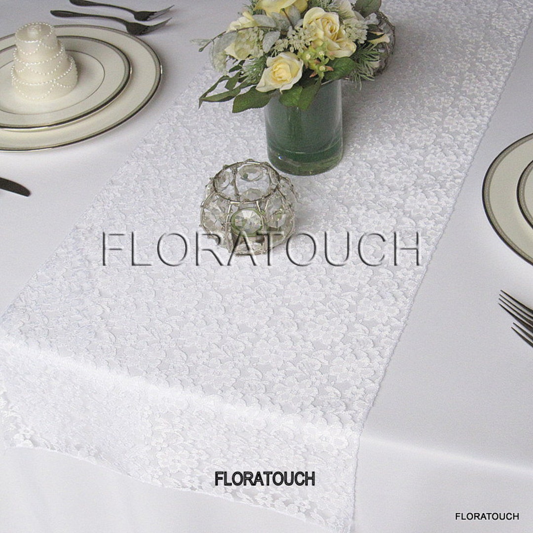 White Lace Table Runner Wedding Table Runner - Etsy