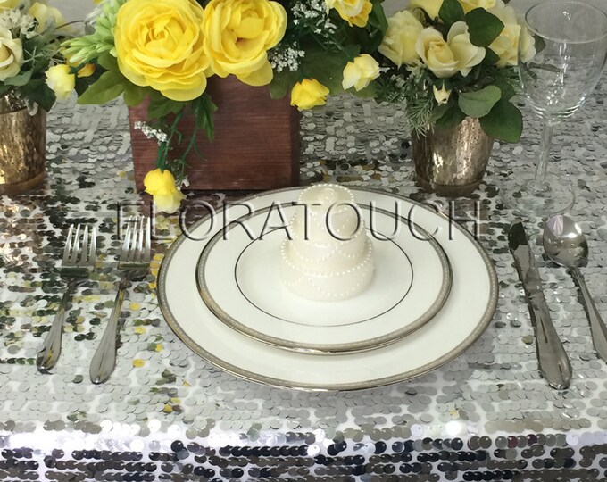 Gold Sequin Tablecloth Wedding Table Overlay Other Colors - Etsy