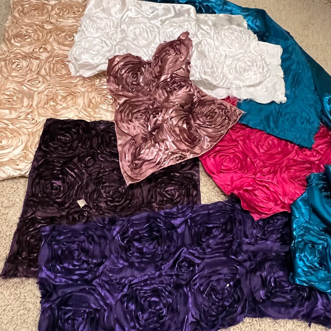 Satin Ribbon Rosette Fabric Scrap Bag Remnants One Pound - Etsy