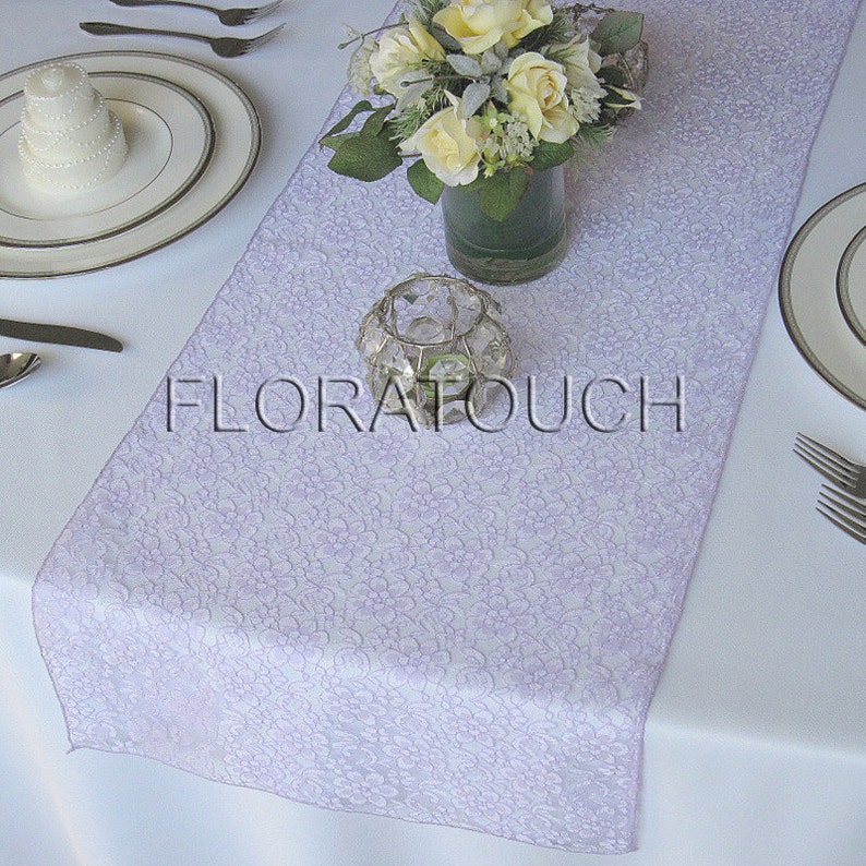 Lilac Lace Table Runner Wedding Table Runner - Etsy