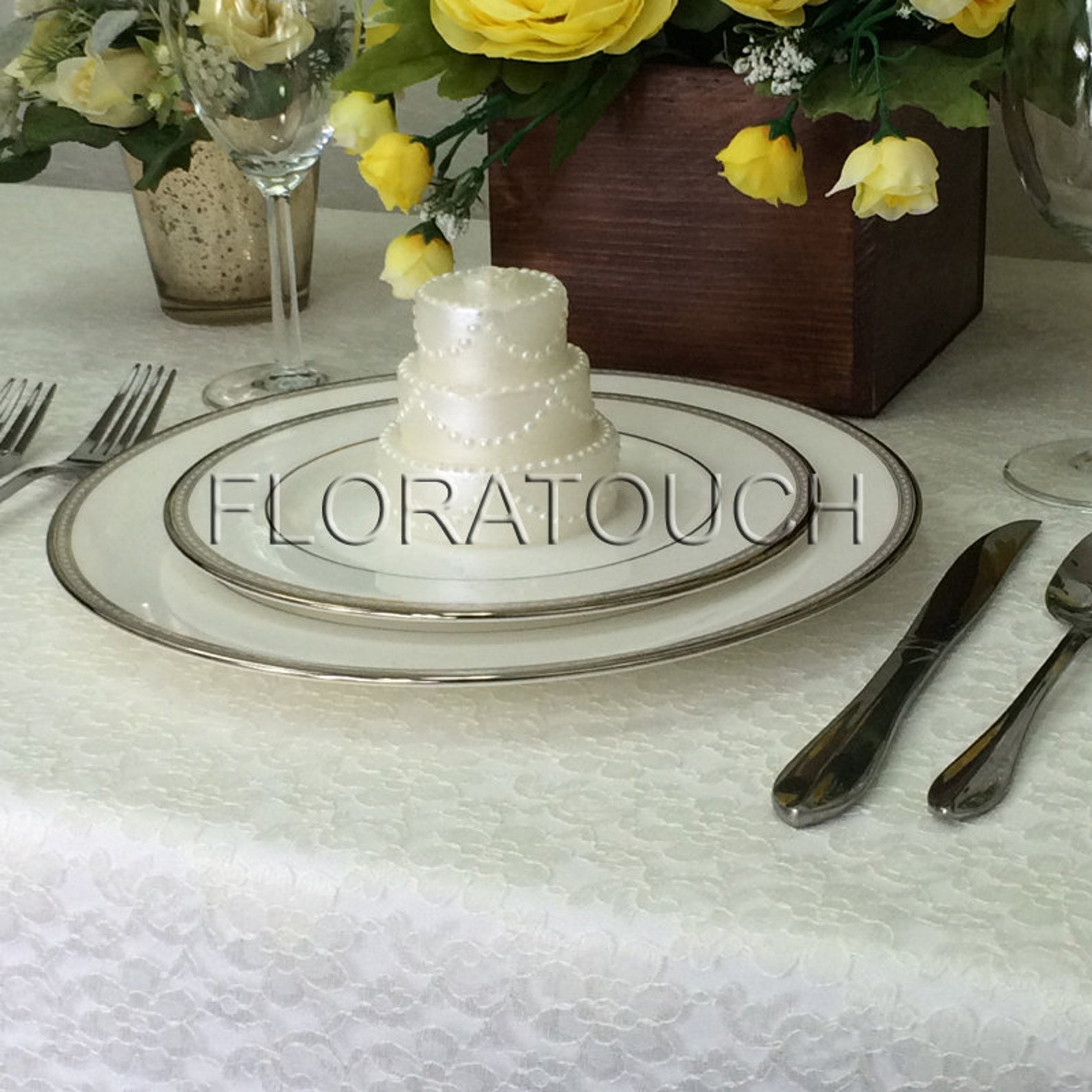 Ivory Lace Wedding Table Overlay | Etsy