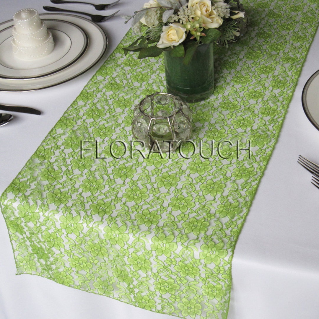 Light Green Lace Wedding Table Runner - Etsy