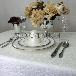 Ivory Lace Wedding Table Overlay - Etsy