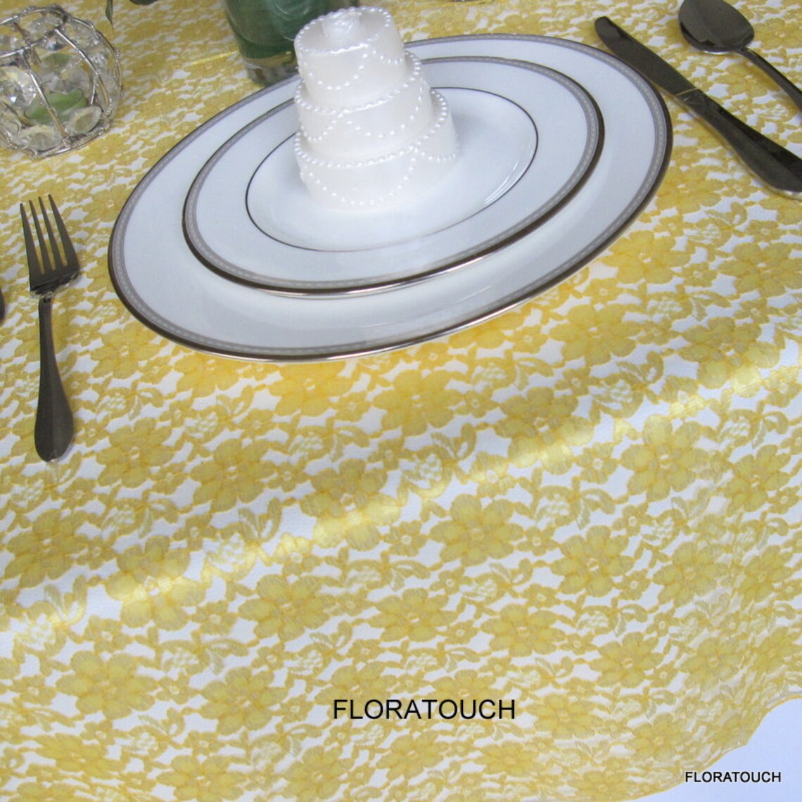 Yellow Lace Wedding Table Overlay - Etsy