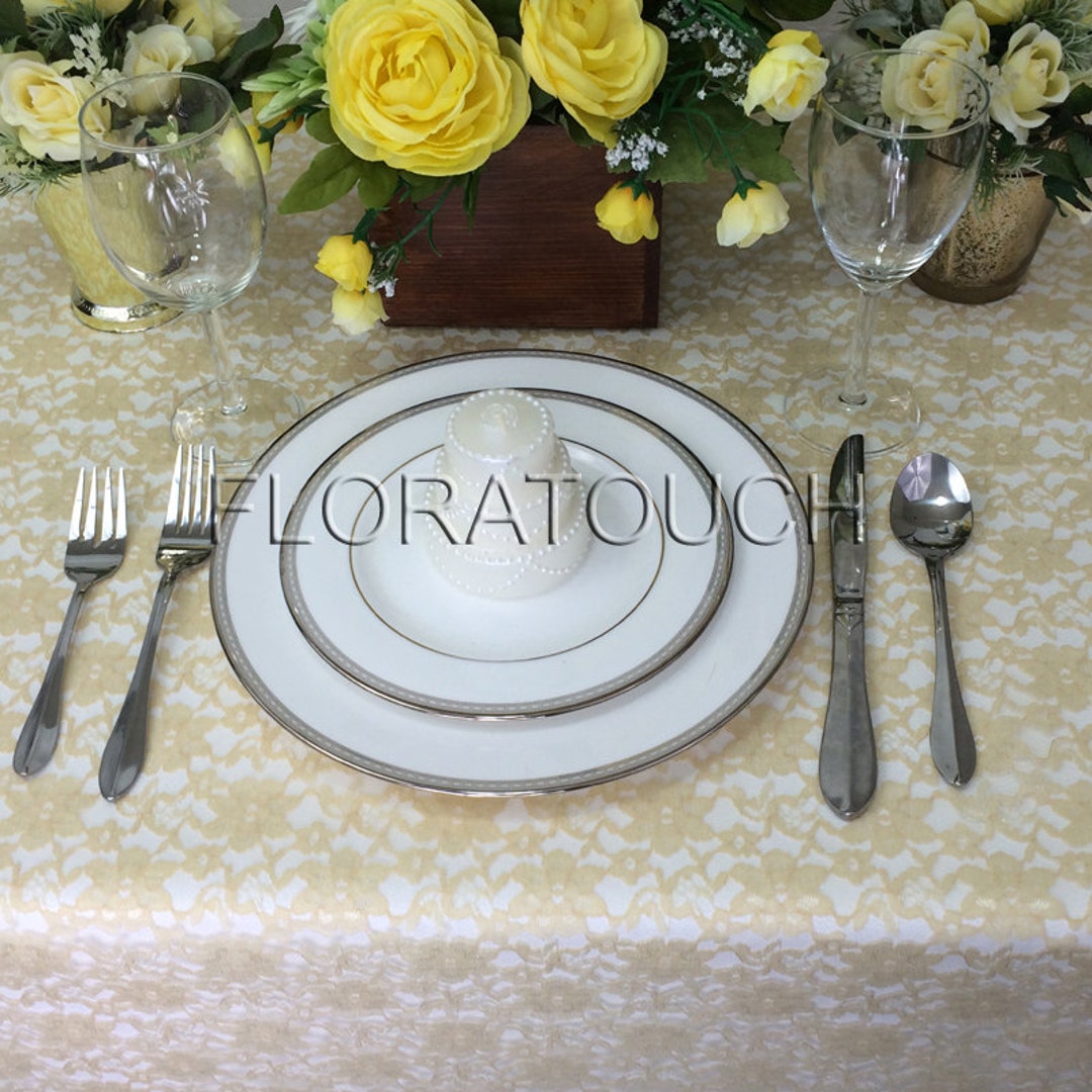 Gold Lace Wedding Table Overlay - Etsy
