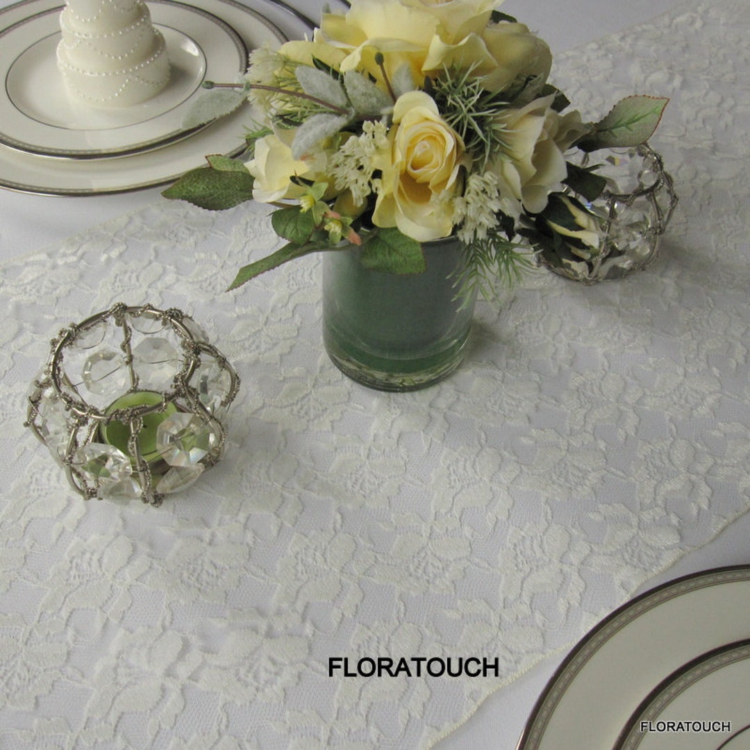 Ivory Rose Lace Wedding Table Runner - Etsy