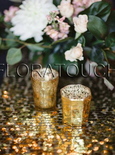 Gold Sequin Tablecloth Wedding Table Overlay - Other Colors Also ...
