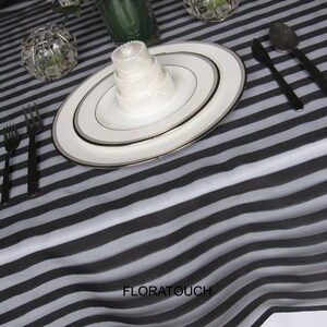 Yellow Striped Organza Tablecloth Table Overlay - Etsy