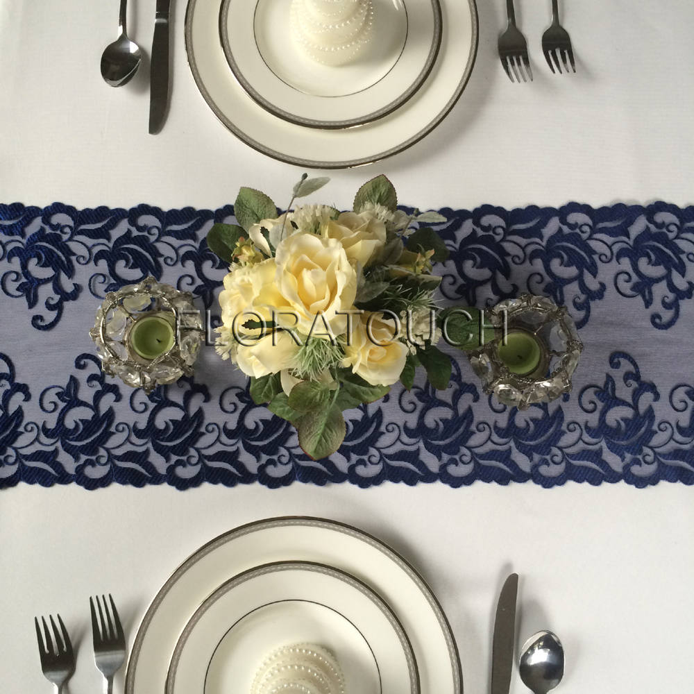 Navy Blue Lace Table Runner Wedding Table Runner LBN05 - Limited Stock ...