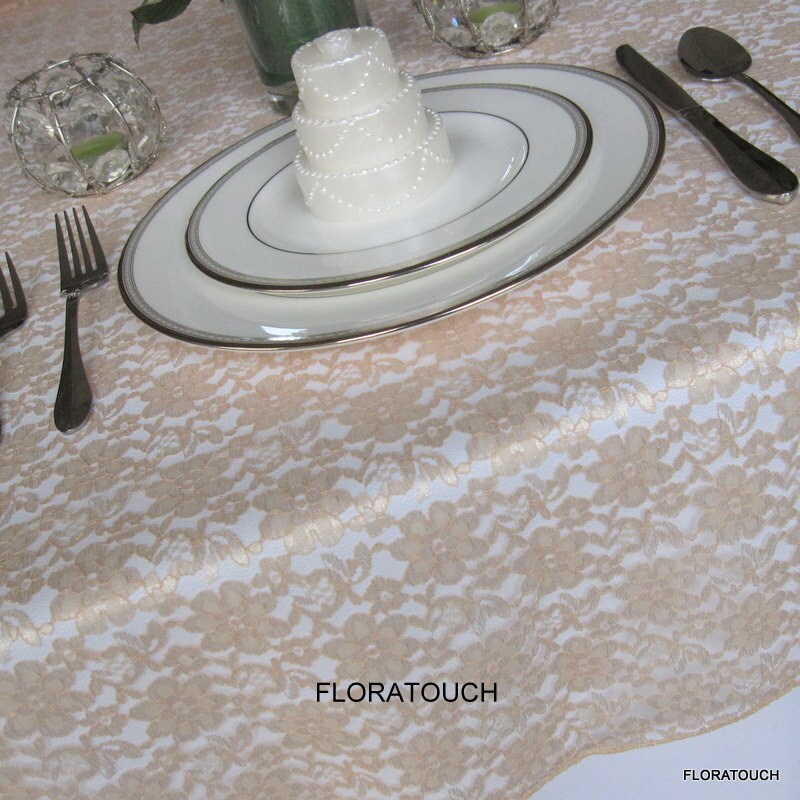 Yellow Lace Wedding Table Overlay | Etsy