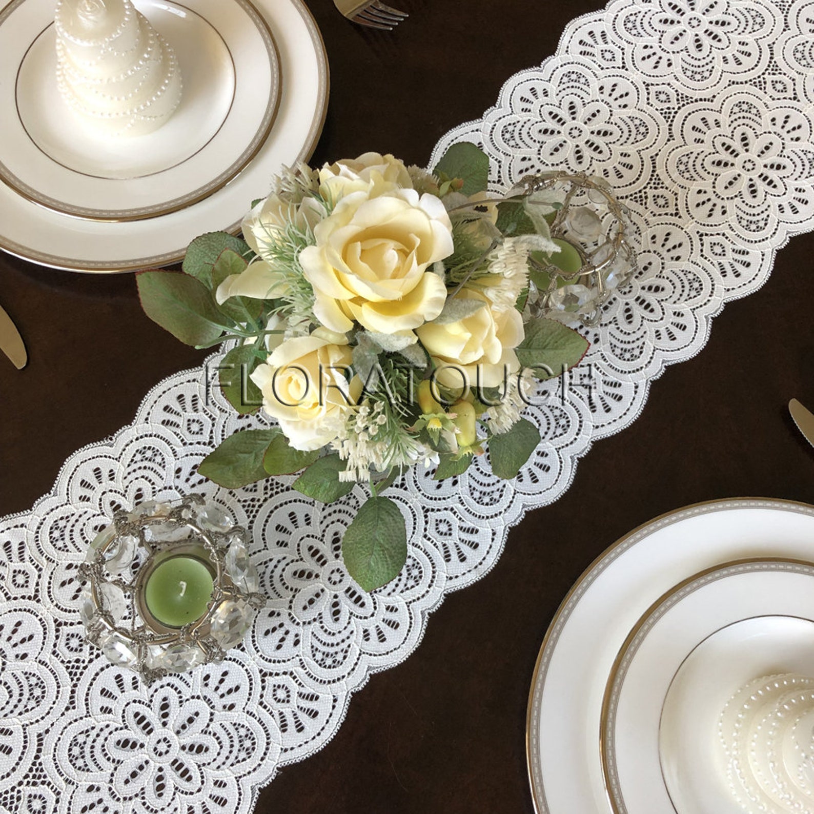 Thick Ivory Lace Table Runner Wedding Table Runner 9 - Etsy