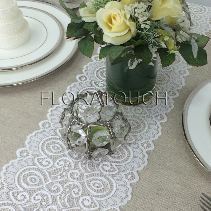 Off White Lace Table Runner Wedding Table Runner 7 Wide - Etsy