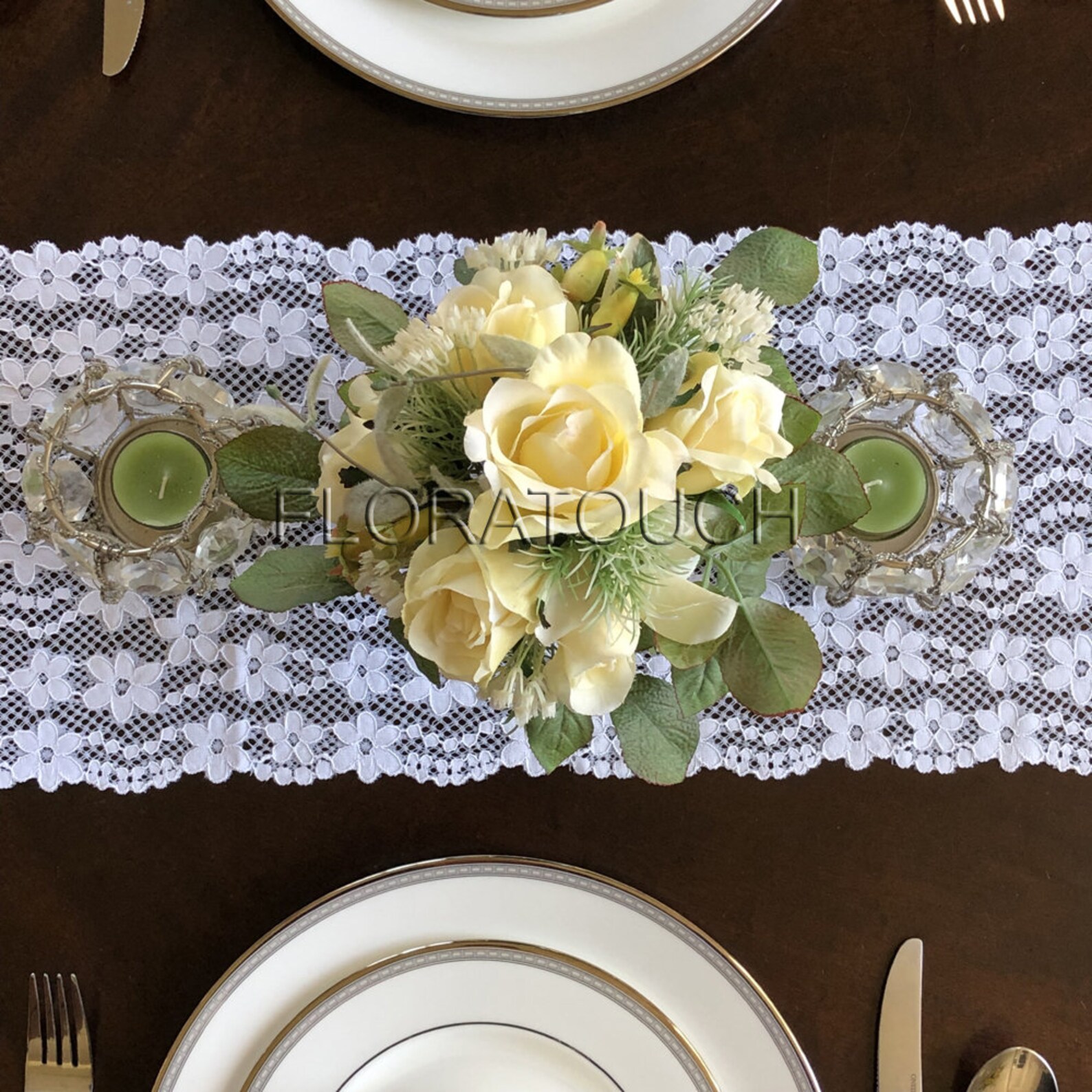 White Floral Lace Table Runner Wedding Table Runner 9 - Etsy