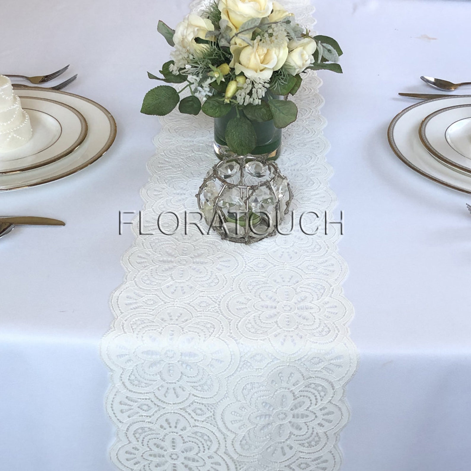 Thick Ivory Lace Table Runner Wedding Table Runner 9 - Etsy