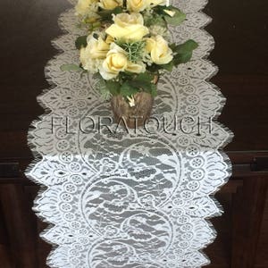 White Lace Table Runner Wedding Table Runner - Etsy