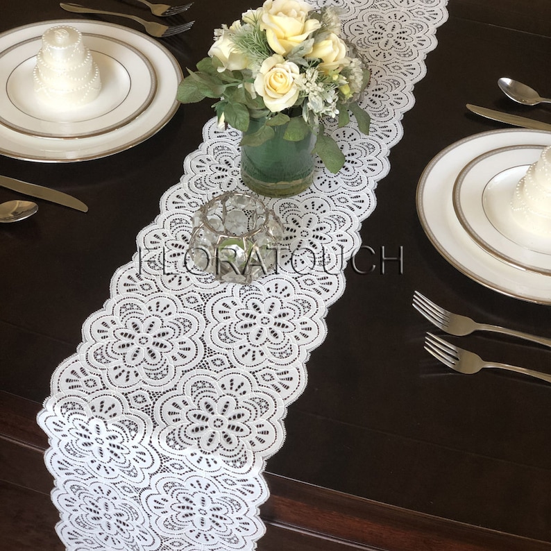 Thick Ivory Lace Table Runner Wedding Table Runner 9 - Etsy
