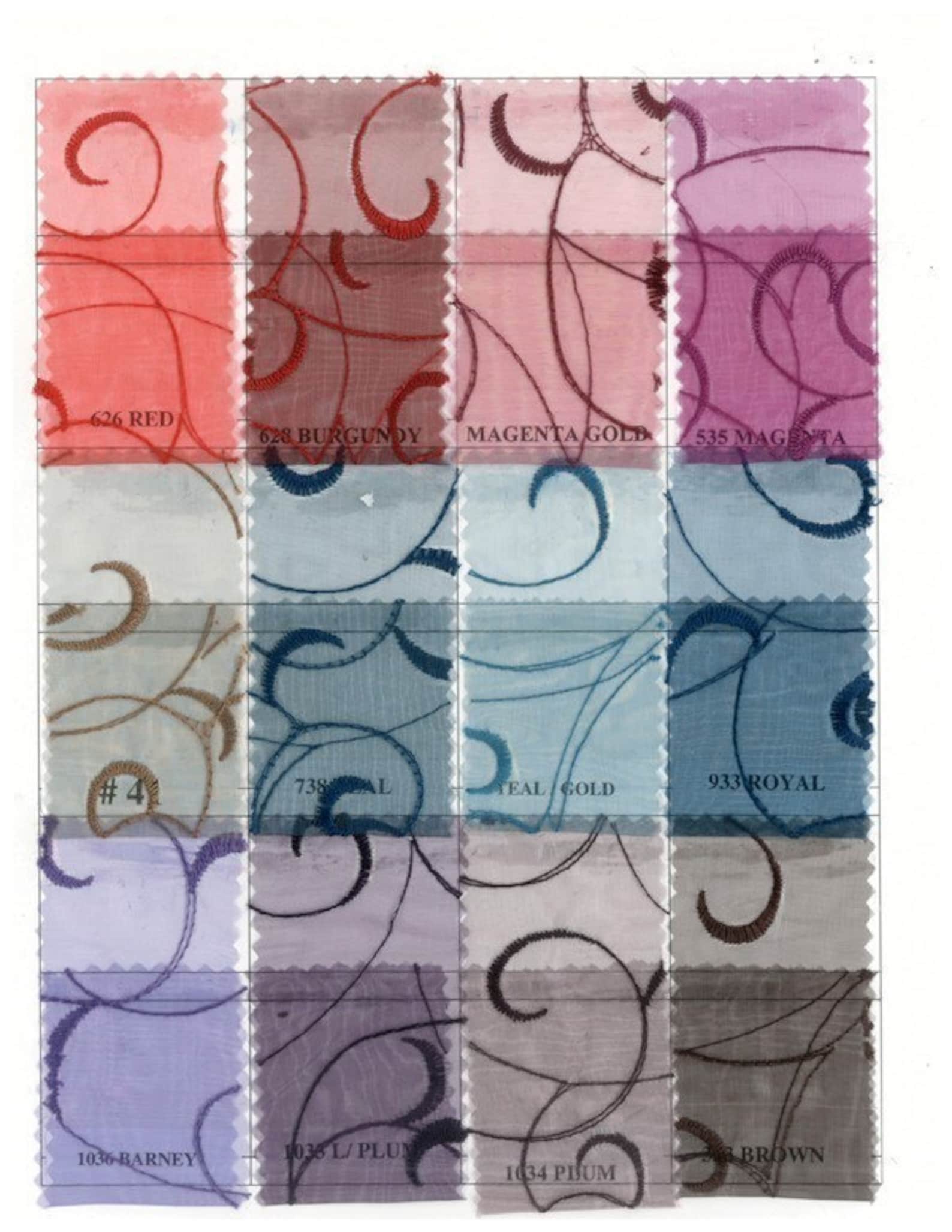 Swirl Organza Embroidery Wedding Table Overlay - Etsy