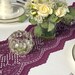 Plum Lace Table Runner With Large Scallop Edge Wedding Table Runner ...
