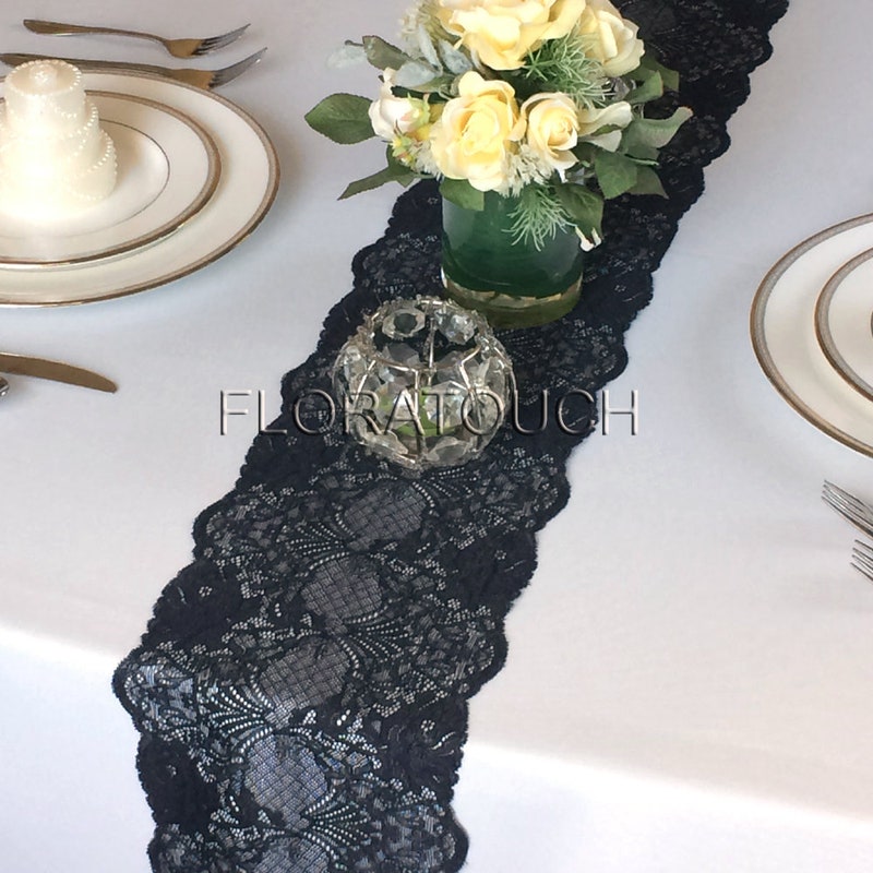 Black Table Runner - Etsy